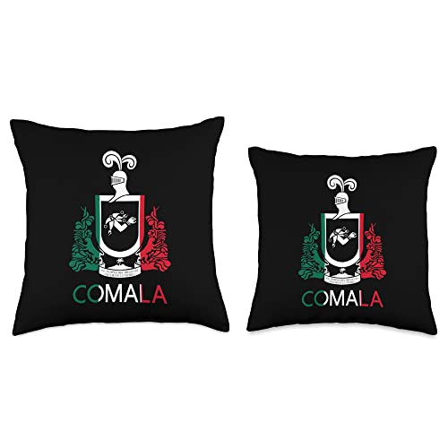 Mexican Pride Camisa Comala Colima Estado De Mexico Escudo Eagle Aguila Throw Pillow, 18x18, Multicolor