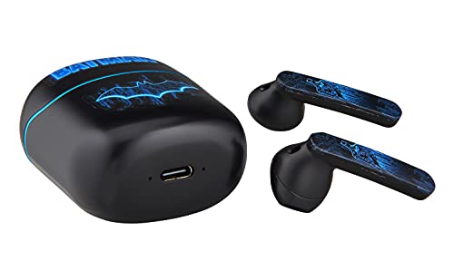 eKids Batman Bluetooth Earbuds with Microphone, Kids Wireless Earbuds with Charging Case for Ear Buds, for Fans of Batman Gifts and Merchandise