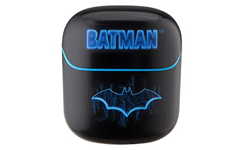 eKids Batman Bluetooth Earbuds with Microphone, Kids Wireless Earbuds with Charging Case for Ear Buds, for Fans of Batman Gifts and Merchandise