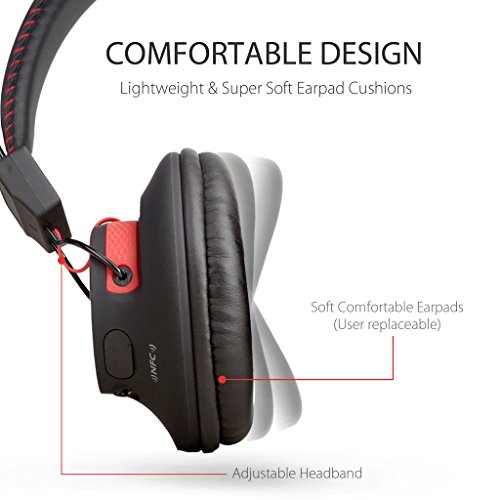 Avantree Audition - Bluetooth Over-Ear Headphones & Mic for PC with 40hr Battery Life, Wireless & Wired Modes, and Long-Lasting Durable Build