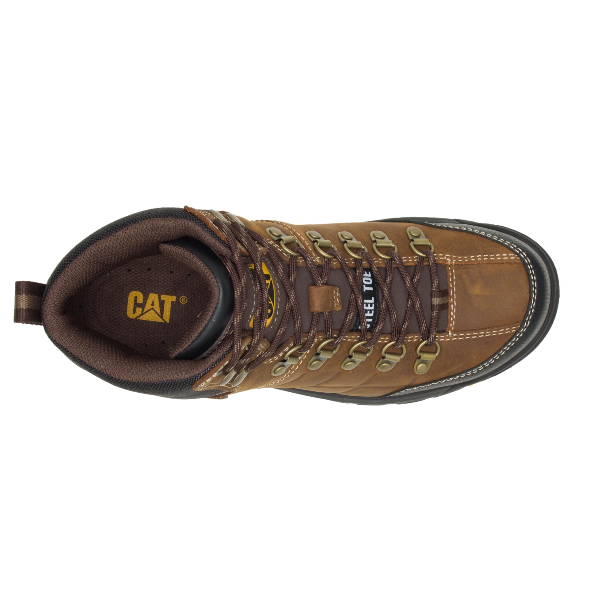 Cat Footwear mens Threshold Waterproof Steel Toe Work Boot, Real Brown, 11 US