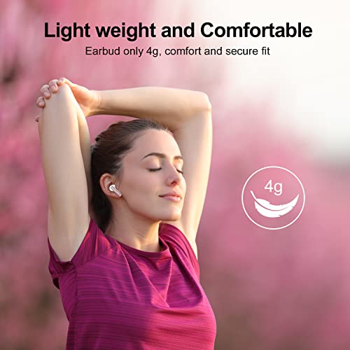 Lekaby Wireless Earbuds Bluetooth 5.3 Headphones Clear Call 40H Playback IPX7 Waterproof Stereo Earphones with USB-C Charging Case LED Power Display in-Ear Headset for Workout/Home/Office
