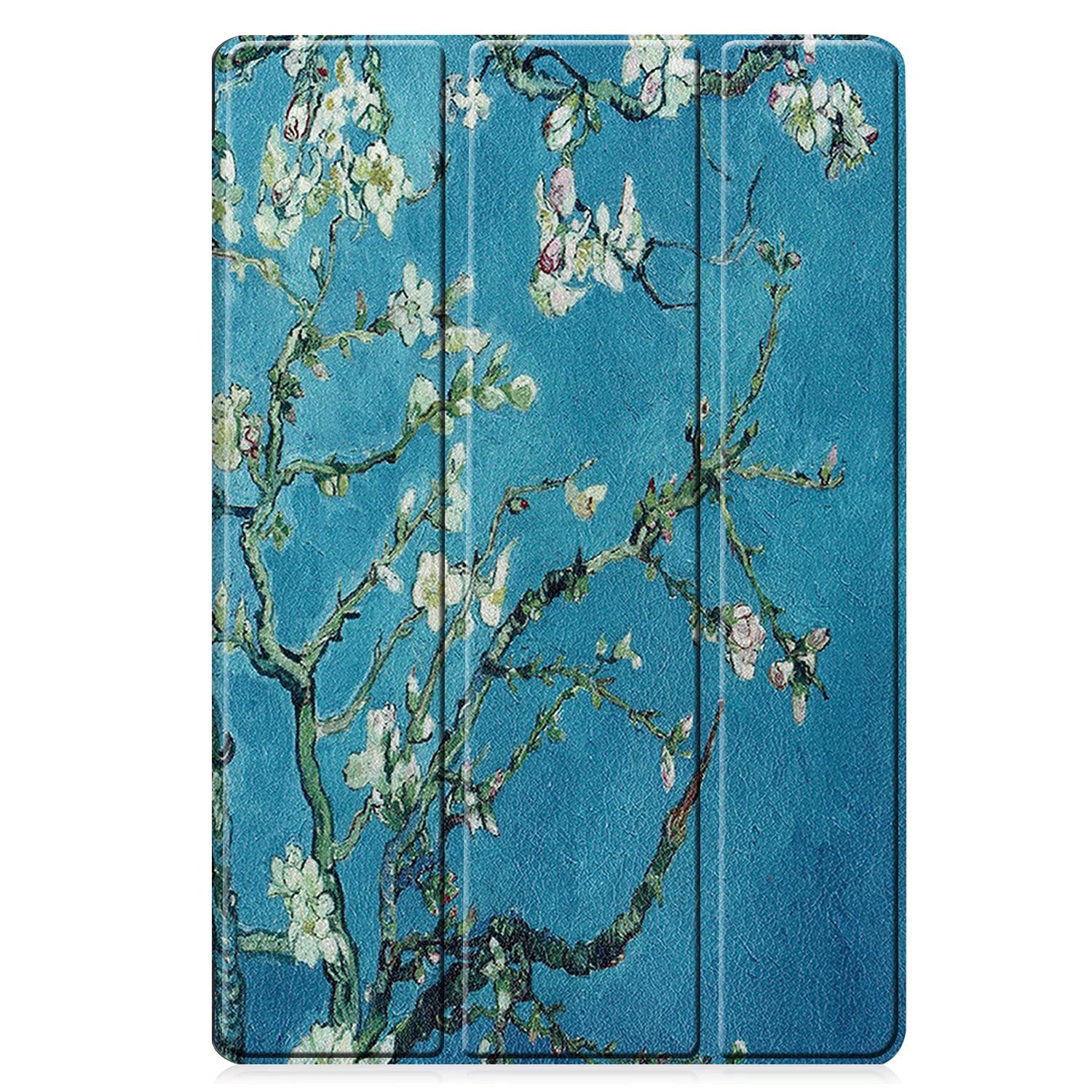 ZZOUGYY Tablet Cover for Samsung Galaxy Tab S7 Plus 12.4 T970 T975 (2020 Release),Ultra Slim Folio Stand Lightweight Leather Case for Galaxy Tab S7+ 2020 SM-T970 SM-T975 12.4" (KST-Apricot Flower)