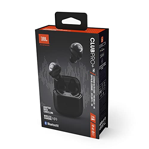 JBL Club Pro Plus - High-Performance, True Wireless Headphones with Active Noise Cancellation - Black
