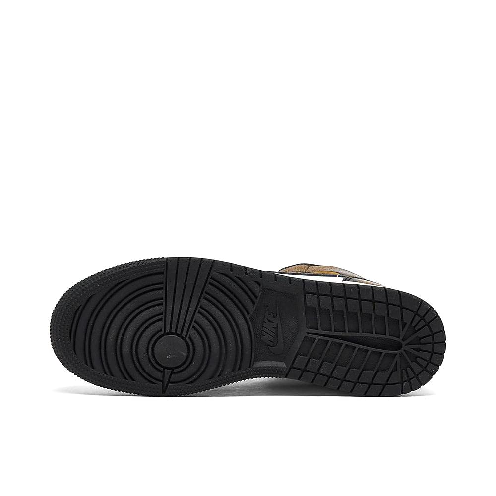 Nike Big Kid's Jordan 1 Mid SE Wear Away Black/Taxi-White-Sail (DQ8418 071) - 4