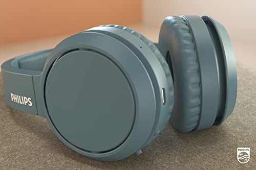 Philips H4205 On-Ear Wireless Headphones with 32mm Drivers and BASS Boost on-Demand, Blue