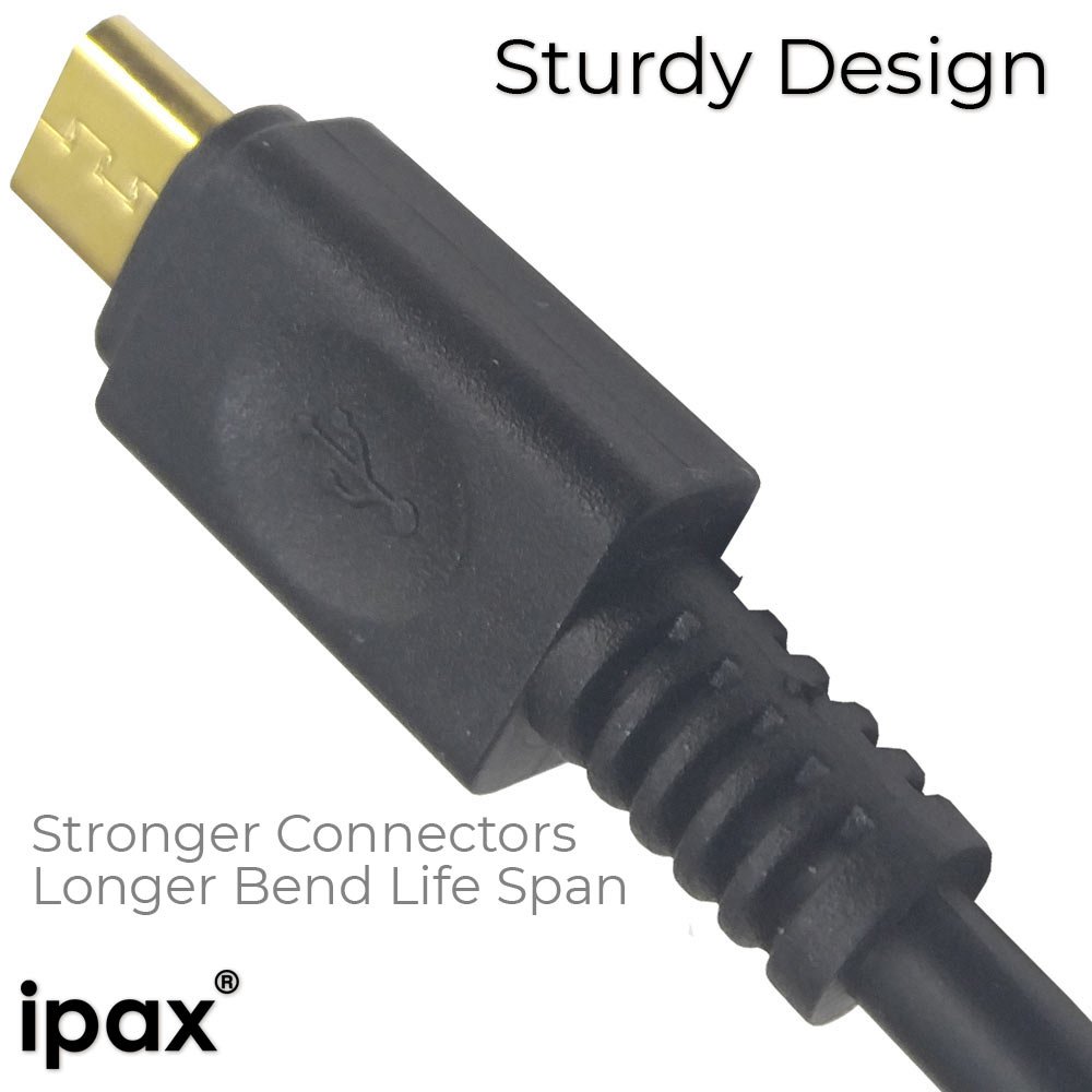 2x 1Ft Short Micro-USB to USB2.0 Fast Charging Cable Cord Compatible with Samsung Galaxy S7 S6 Edge Plus CDMA LTE, S4 i9190/i9192/I9195/i9195i, S3/S2/J7/J5/J3/J2/A7/A5/A3, Motorola Nexus6 Nexus7
