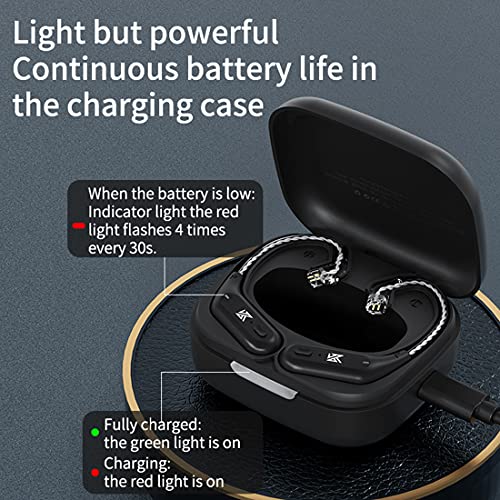 CCA KZ AZ09 Bluetooth 5.2 Module IEM Bluetooth Adapter Wireless Waterproof Ear Hook Extra Long Battery Life Bluetooth Cable for KZ ZS10 PRO/ZSN Pro X/ZSN PRO/ZSX/AS12/AS16/ZAX CRA/C12(C pin)