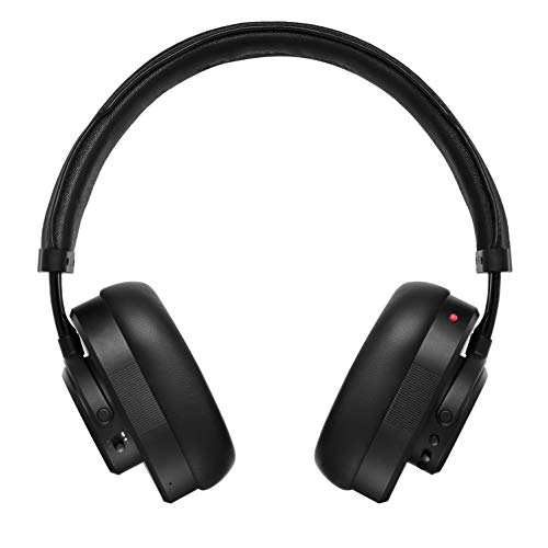 MASTER & DYNAMIC MW65 Active Noise-Cancelling (ANC) Wireless Headphones β Bluetooth Over-Ear Headphones with Mic, Leica -Black