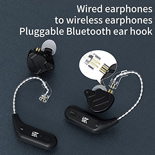 CCA KZ AZ09 Bluetooth 5.2 Module IEM Bluetooth Adapter Wireless Waterproof Ear Hook Extra Long Battery Life Bluetooth Cable for KZ ZS10 PRO/ZSN Pro X/ZSN PRO/ZSX/AS12/AS16/ZAX CRA/C12(C pin)