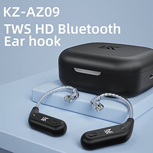 CCA KZ AZ09 Bluetooth 5.2 Module IEM Bluetooth Adapter Wireless Waterproof Ear Hook Extra Long Battery Life Bluetooth Cable for KZ ZS10 PRO/ZSN Pro X/ZSN PRO/ZSX/AS12/AS16/ZAX CRA/C12(C pin)
