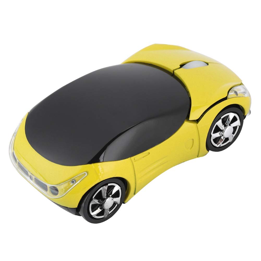 1600DPI Portable with 3 Buttons,10M 2.4G Bluetooth Optical with a Receiver Storage, for /ME/Windows PC/Tablet Gaming Office(Yellow)