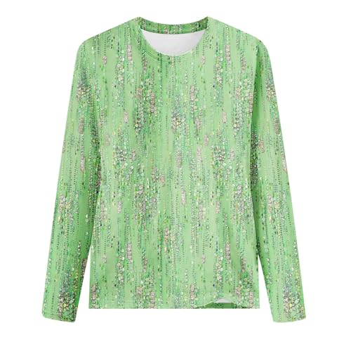 Amazon Deals of The Day Prime Womens Tops Long Sleeve Fall Shirts Plus Size Floral Print Plain Basic Tee Blouses Dressy Crewneck Casual Outfits
