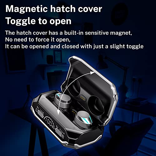StitchGreen M41 Bluetooth 5.3 True Wireless Earbuds, Environment Noise Cancelling Earbuds with Charging Case, IPX7 Waterproof TWS Earphones, Long Battery 180Hrs Built in 4 Mics Headset iPhone (Black)