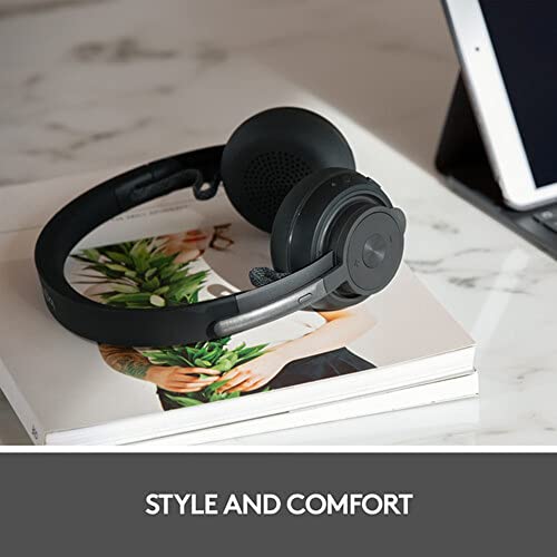 Logitech Zone 900 Wireless Bluetooth Noise Canceling Mic Over-Ear Stereo Headset, Flip to Mute, Multi-Device Connectivity Headset - 981-001100 (Renewed)