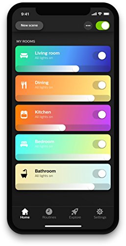 Philips Hue 2-Pack Premium Smart Light Starter Kit, 16 million colors, for most lamps & overhead lights, Works with Alexa, Apple HomeKit and Google Assistant, Soft White