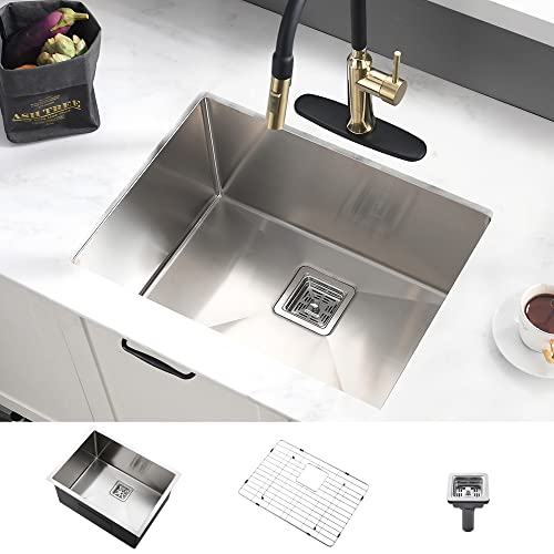 23 Inch Undermount Utility Sink Stainless Steel - Abironl 23×18×12 Undermount Laundry Room Sink 12 Inch Deep Undermount Kitchen Sink 16 Gauge Single Bowl Laundry Sink Outdoor Utility Sink