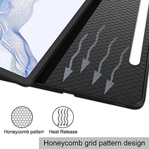 Tablet PC Case Case Compatible with Samsung Galaxy Tab S8/S7 Case SM-X700/X706/T870/T875 11Inch Tablet, Premium PU Leather Business Stand Folio Cover, W Auto Wake/Sleep Case,Anti-shock, Anti-drop, Pro