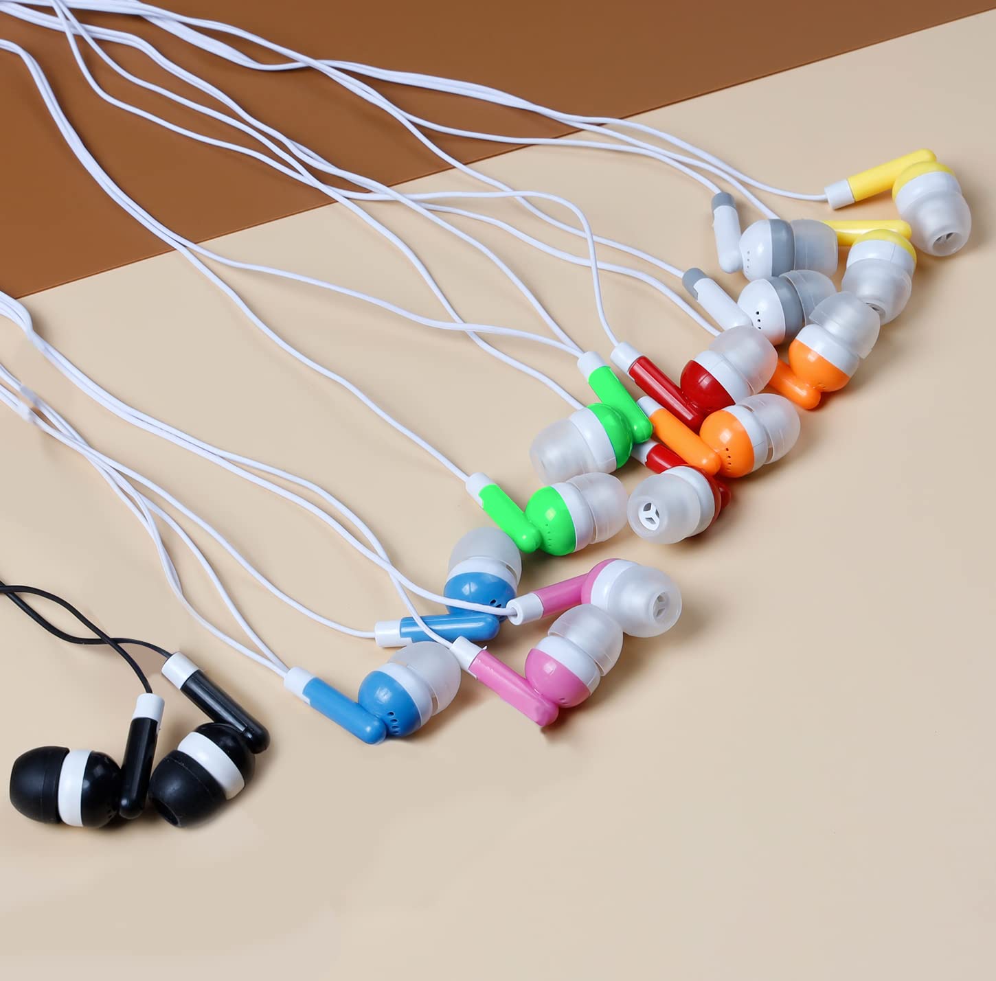 TJZXGUI 8 Pack Bulk Earbuds Headphones Wholesale Earphones Disposable Ear Buds Bulk Headphones for School Classroom Students (Multi Colored)