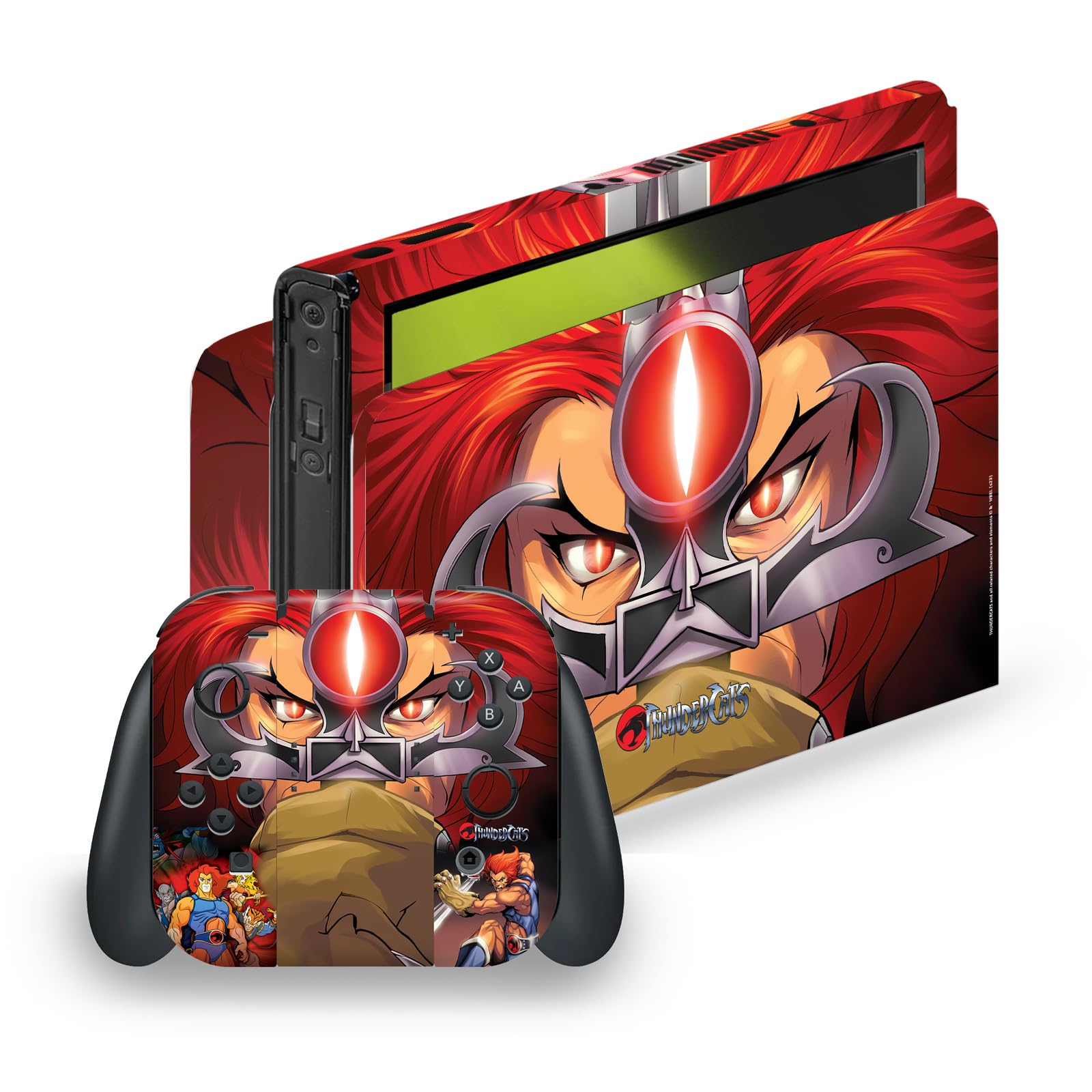 Head Case Designs Officially Licensed Thundercats Lion-O Graphics Vinyl Sticker Gaming Skin Decal Cover Compatible With Nintendo Switch OLED Bundle