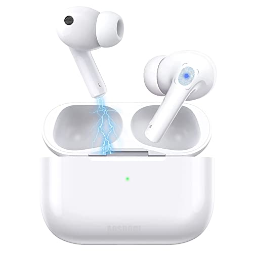 Wireless Earbuds Bluetooth 5.3 Headphones Touch Control with Charging Case IPX7 Waterproof Immersive 3D Stereo Sound in-Ear Earphones Built-in Mic Noise Cancelling for iPhone/Samsung/iOS/Android