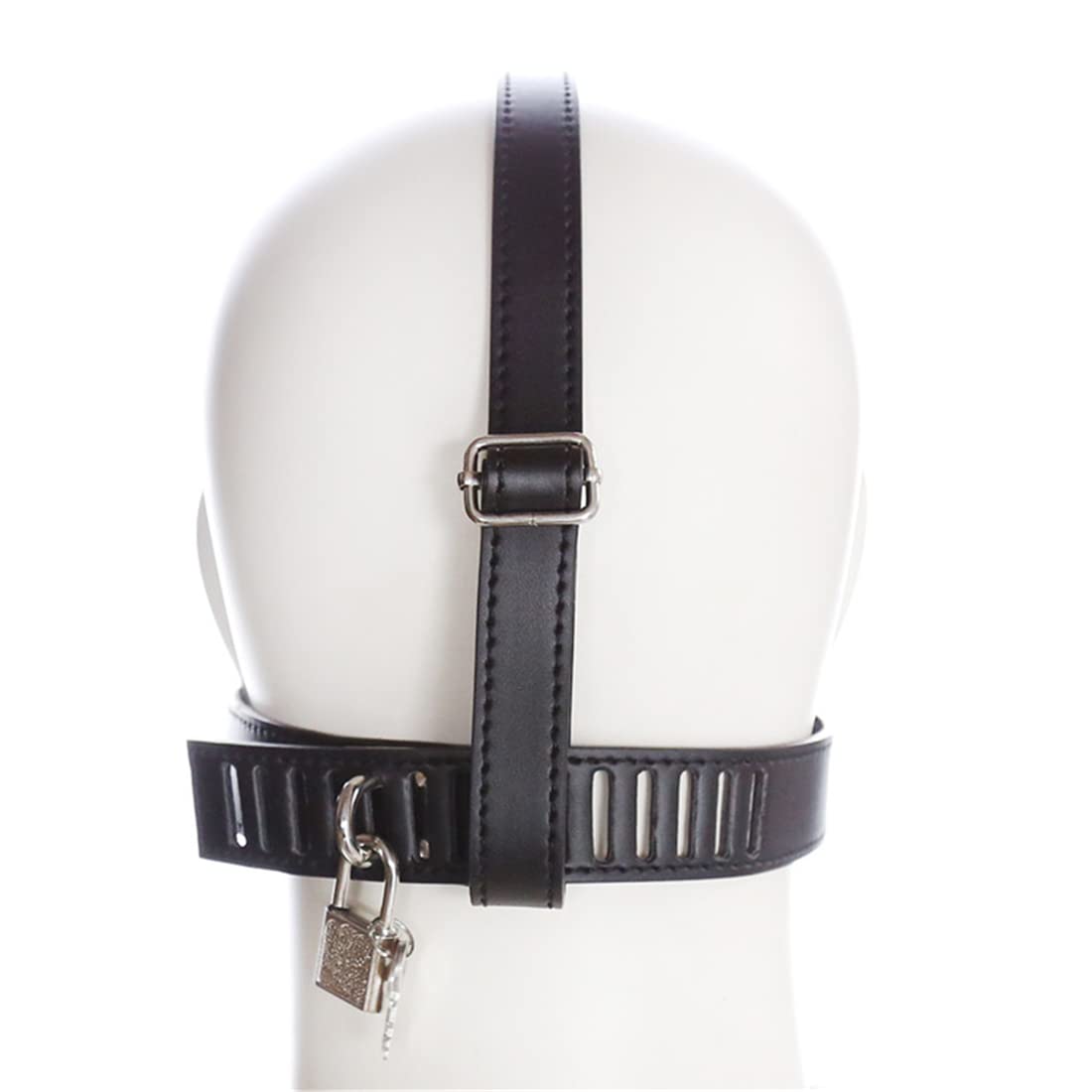 JCAKES Leather Sport Head Belts Cosplay Face Masks Rivet Mouth Masks Masquerade Costume Accessory