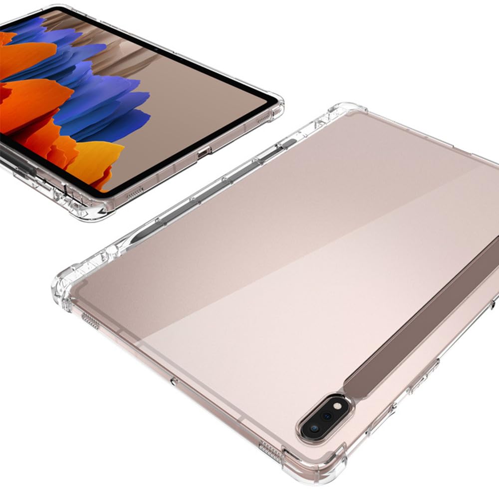Diamond Case for Samsung Galaxy Tab S8+/ S7+/ S7 FE 12.4", Slim Fit Hard Tablet Case with Non-Slip TPU Bumper for Galaxy Tab S8+ 2022 Released with Pen Holder