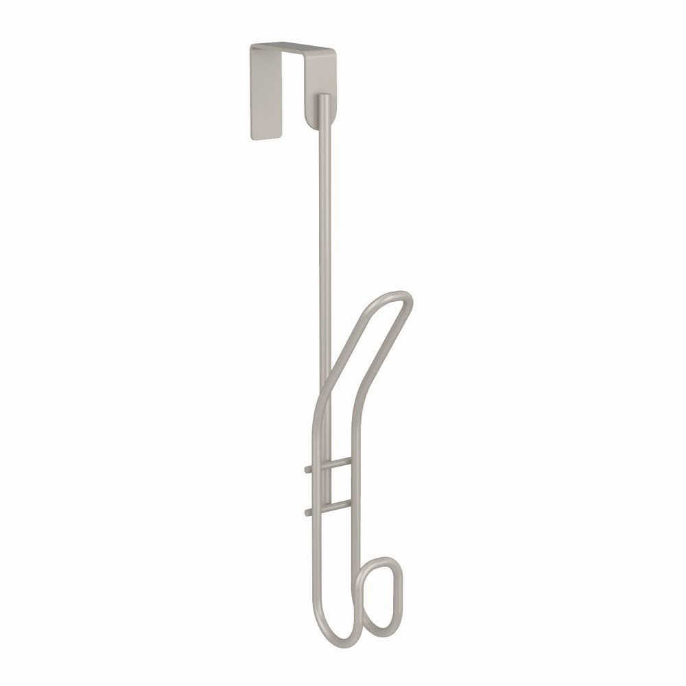 ClosetMaid Over The Door Hanger Rack with Hooks, for Hats, Scarves, Belts, Towels, Jackets, Nickel Finish