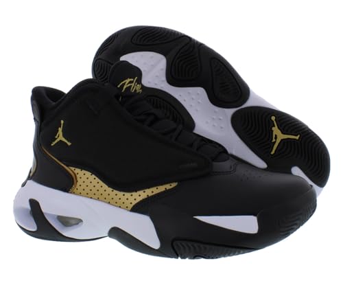 Jordan Max Aura 4 (Big Kid) Black/Metallic Gold/White 5 Big Kid M