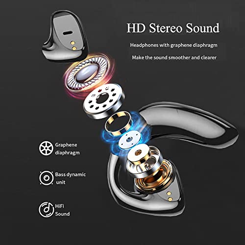 Luisport Open Ear Bluetooth Headphones Wireless Earbuds Bluetooth Earbuds Bluetooth Headphones Wireless Headphones Bluetooth Earphones Wireless Earphones(S900-Black)