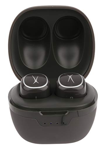 Altec Lansing NanoPods - Truly Wireless Earbuds with Charging Case, TWS Waterproof Bluetooth Earbuds with Touch Controls for Travel, Sports, Running, Working (Charcoal Grey)