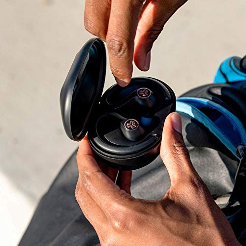 JLab JBuds Air Sport True Wireless Bluetooth Earbuds + Charging Case | Black | IP66 Sweat Resistance - Class 1 Bluetooth 5.0 Connection | 3 EQ Sound Settings JLab Signature, Balanced, Bass Boost