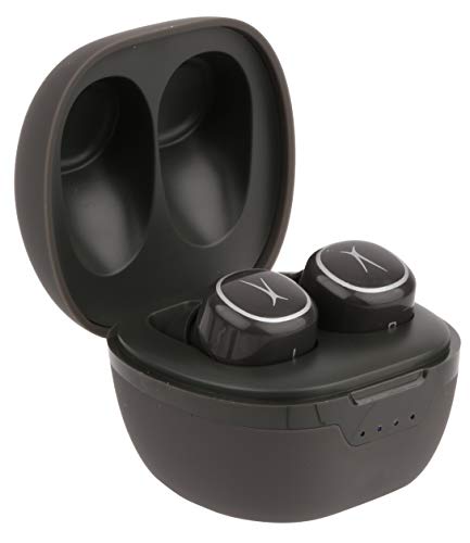 Altec Lansing NanoPods - Truly Wireless Earbuds with Charging Case, TWS Waterproof Bluetooth Earbuds with Touch Controls for Travel, Sports, Running, Working (Charcoal Grey)