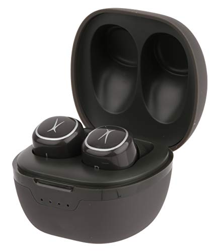 Altec Lansing NanoPods - Truly Wireless Earbuds with Charging Case, TWS Waterproof Bluetooth Earbuds with Touch Controls for Travel, Sports, Running, Working (Charcoal Grey)