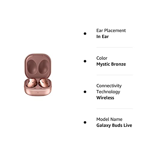 Samsung Galaxy Buds Live True Wireless Earbud Headphones - Mystic Bronze (Renewed)