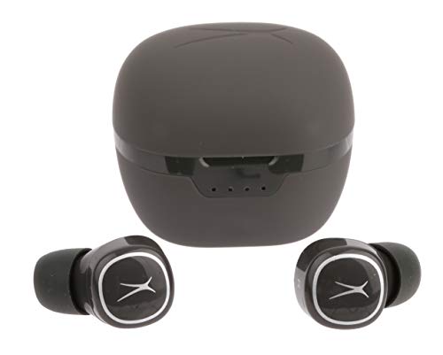 Altec Lansing NanoPods - Truly Wireless Earbuds with Charging Case, TWS Waterproof Bluetooth Earbuds with Touch Controls for Travel, Sports, Running, Working (Charcoal Grey)