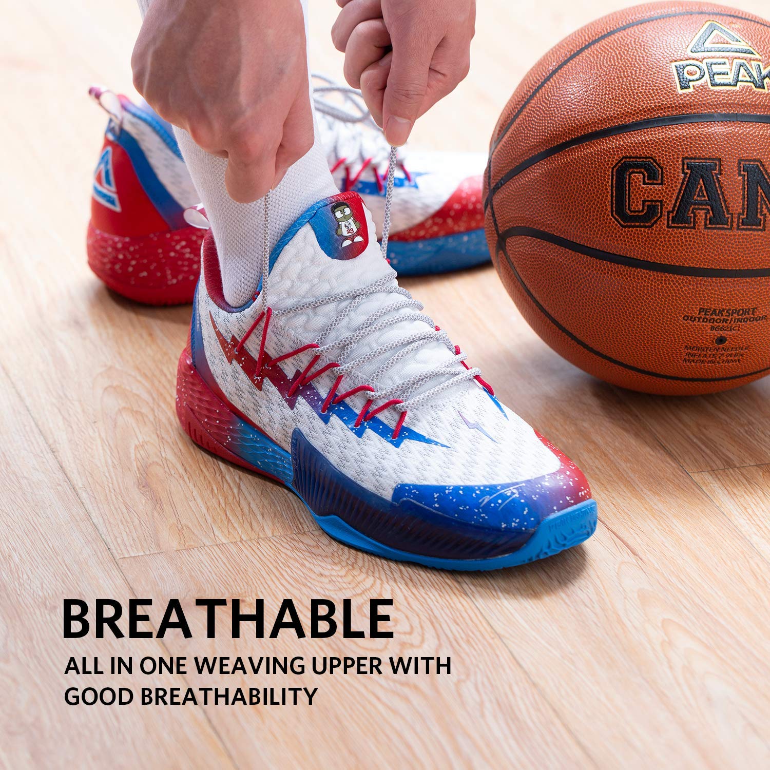 PEAK Men's Basketball Shoes Lightning Sport Shoes for Basketball, Running, Walking
