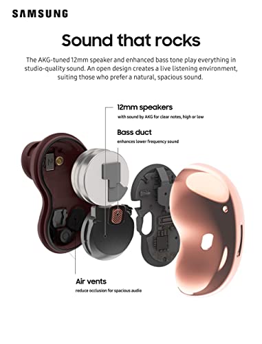 Samsung Galaxy Buds Live True Wireless Earbud Headphones - Mystic Bronze (Renewed)