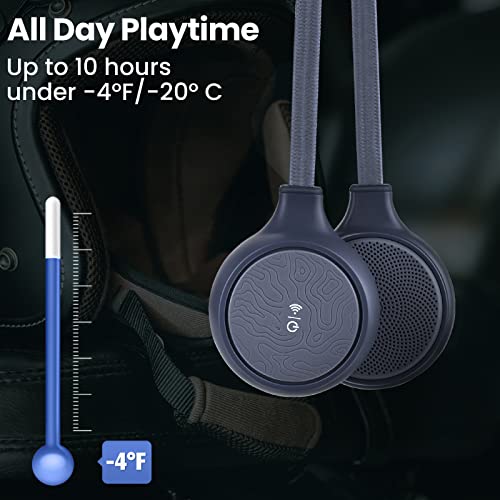 OutdoorMaster Wireless Bluetooth 5.0 Helmet Drop-in Headphones HD Speaker Chip Compatible with Audio-Ready Helmet with Built-in Mic for Motorcycling Easy Control Buttons IP45 Sweat-Resistance