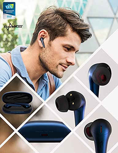 1MORE ComfoBuds Pro Noise Cancelling Earbuds, ANC True Wireless Earbuds Bluetooth 5.0, Multi Modes, Personalized EQ, 6 Mics, 28H Playtime, Fast Charge, in Ear Bluetooth Headphones, Blue
