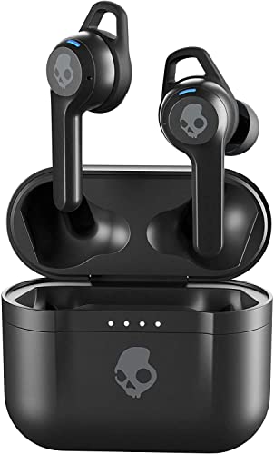 Skullcandy Indy Fuel True Wireless In-Ear Bluetooth Earbuds Compatible with iPhone and Android / Wireless Charging Case and Mic / Great for Gym, Sports, and Gaming, IP55 water dust Resistant - Black