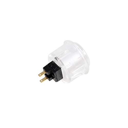 Fosiya 6X Arcade Clear Push Buttons 30mm Replace for Arcade Sanwa Buttons PS2 PS3 XBOX360 Consoles (Clear White)