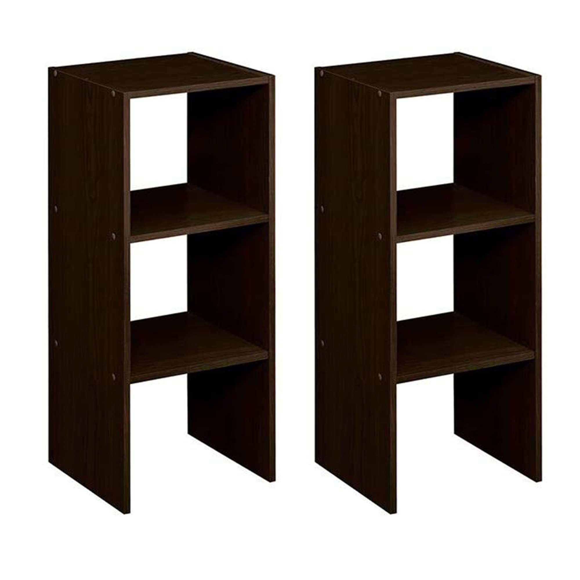 ClosetMaid 895600 Decorative Home Stackable 2-Cube Organizer Storage 31-Inch, Espresso (2 Pack)