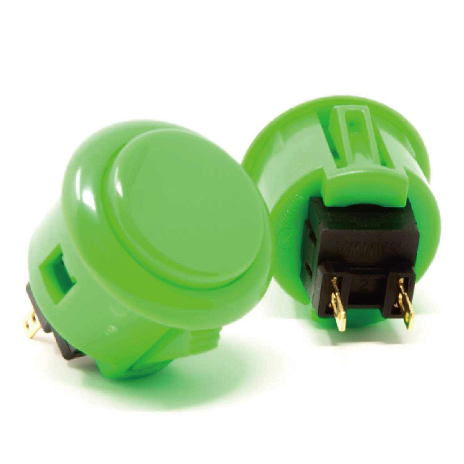 Sanwa 6 pcs OBSF-24 Green Original Arcade Push Button (Mad Catz SF4 Tournament Joystick Compatible) OBSF-24 24mm Push Buttons (Green) for Arcade Joystick Games Console
