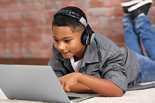 Star Wars The Child Kids Bluetooth Headphones, Wireless Headphones with Microphone Includes Aux Cord, Volume Reduced Kids Foldable Headphones for School, Home, or Travel