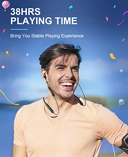 Tecno B1 Bluetooth Headphones, Bluetooth Earbuds Wireless with 38Hrs Playtime, Wireless Bluetooth Headphones for Sports, Sweatproof & IPX5 Waterproof Wireless Headphones(Black)