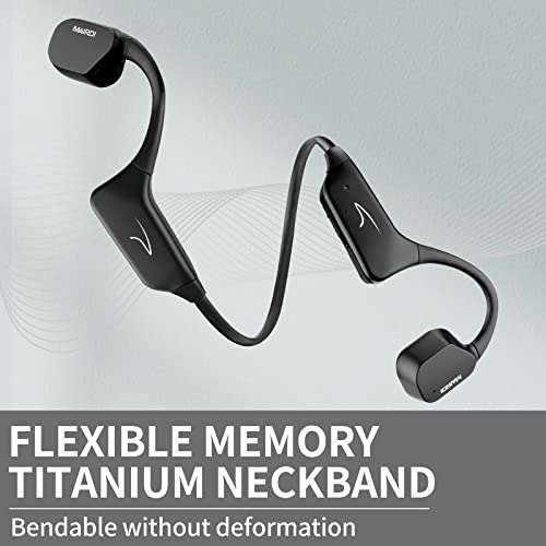MAIRDI Bone Conduction Headphone Bluetooth 5.3 - Open Ear Sport Headphones Wireless with AI Noise Canceling Microphone, 8H Hours Playtime, Headset Waterproof for Running Workouts Driving