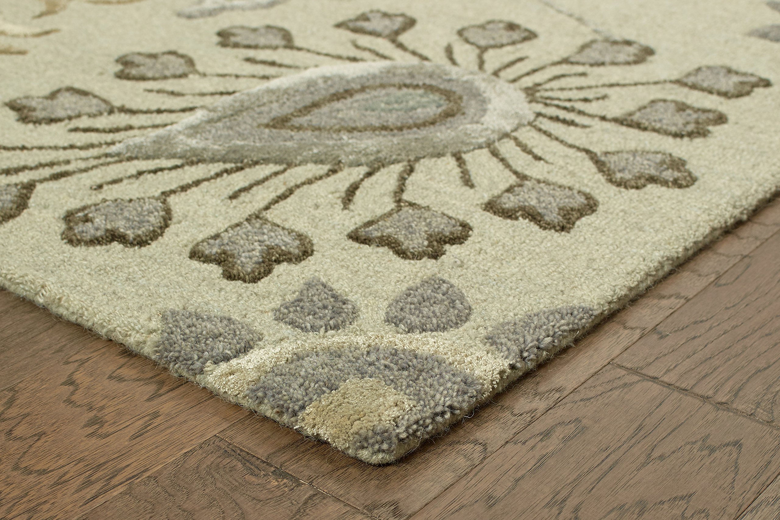 LR Resources Glamour LR06010-LTG80A0 Light Gray Rectangle 8 X 10 ft Indoor Area Rug, 8' x 10',