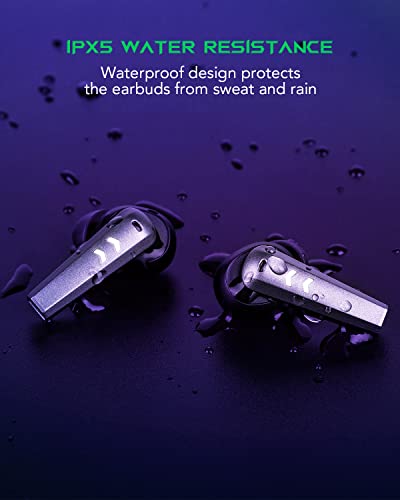 Black Shark Wireless Earbuds with 35ms Ultra-Low Latency, Gaming Bluetooth Earbuds with Premium Sound, Bluetooth 5.2, 10mm Drivers, 4 Hyperclear Mics, IPX5 Waterproof, 20H Play Time, Comfort Fit