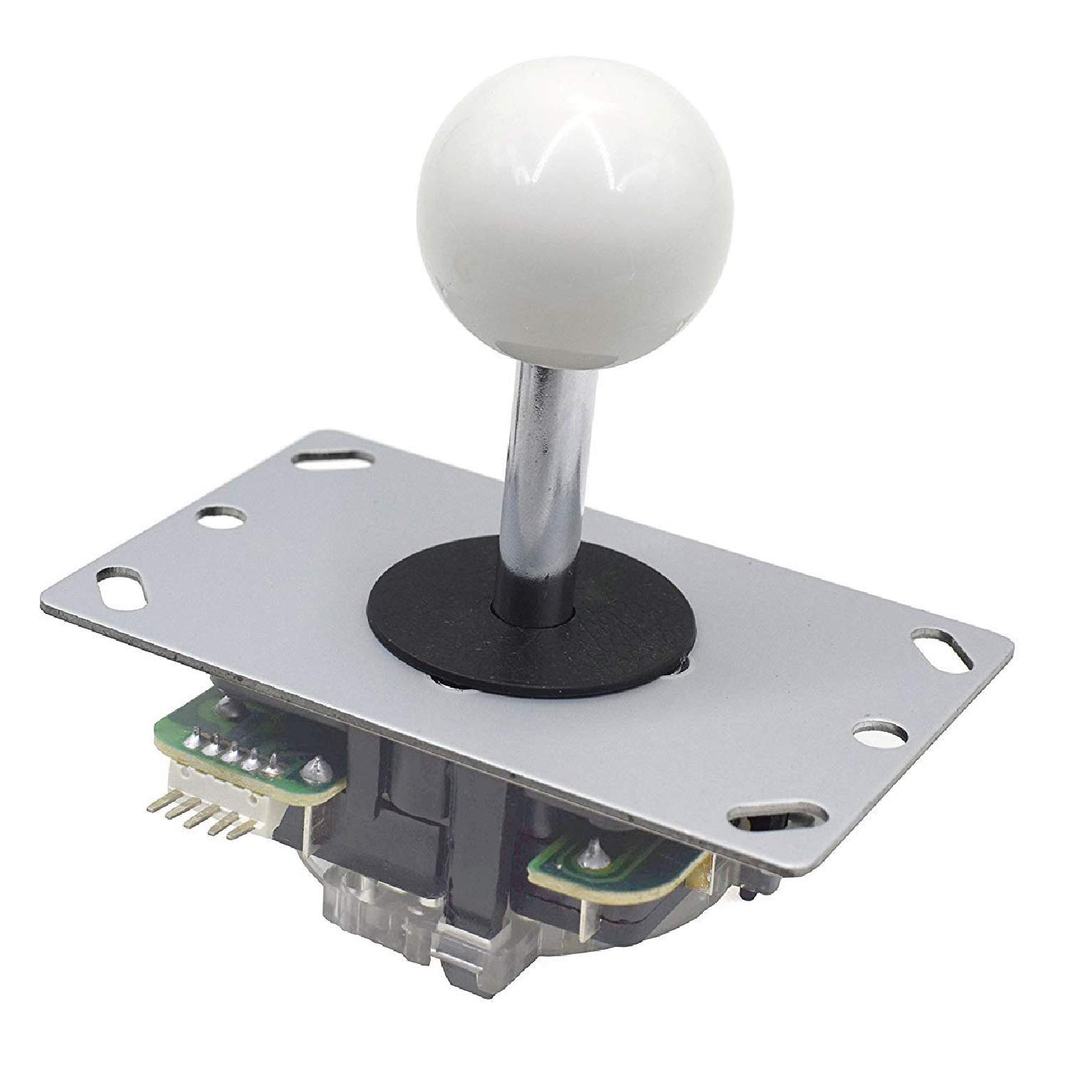 Sanwa GT-Y Octagonal Gate + SANWA JLF-TP-8YT Original Joystick White - for Arcade Jamma Game 4 & 8 Way Adjustable, Compatible with Catz Mad SF4 Tournament Joystick (White Ball Top) S@NWA